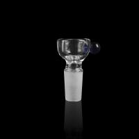 China 14mm Male Glass Bong Bowl Clear with Glass Bead Handle OEM Accepted for sale