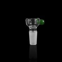 China 14mm Male Glass Bong Bowl Clear with Glass Bead Handle OEM Accepted for sale