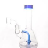 China 14mm Female Percolator Glass Water Pipe 8.5 Inch Bell Base Showerhead Dab Rig for sale
