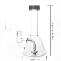 China 14mm Female Percolator Glass Water Pipe 8.5 Inch Bell Base Showerhead Dab Rig for sale