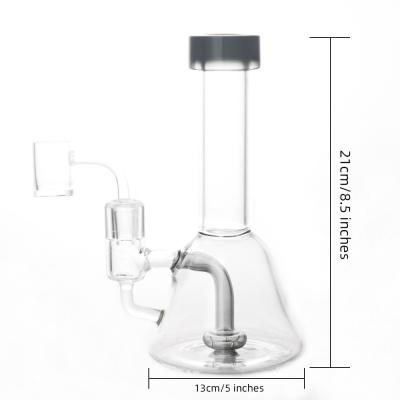 China 14mm Female Percolator Glass Water Pipe 8.5 Inch Bell Base Showerhead Dab Rig for sale