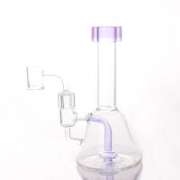 China 14mm Female Percolator Glass Water Pipe 8.5 Inch Bell Base Showerhead Dab Rig for sale