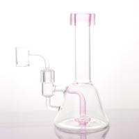 China 14mm Female Percolator Glass Water Pipe 8.5 Inch Bell Base Showerhead Dab Rig for sale