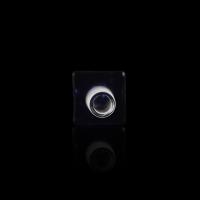 China Durable Cube Style Glass Bong Bowl 14mm Male Borosilicate Glass Herb Slide for sale