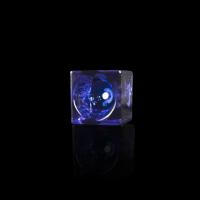 China Durable Cube Style Glass Bong Bowl 14mm Male Borosilicate Glass Herb Slide for sale