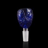 China 14mm Male Spider Mask Glass Bong Bowl Borosilicate Glass Slide Bowl Custom Colors for sale
