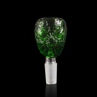 China 14mm Male Spider Mask Glass Bong Bowl Borosilicate Glass Slide Bowl Custom Colors for sale