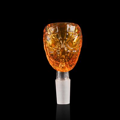 China 14mm Male Spider Mask Glass Bong Bowl Borosilicate Glass Slide Bowl Custom Colors for sale