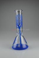 China 12 Inch Tree of Life Decal Glass Beaker Bong 14mm Borosilicate Water Pipe for sale