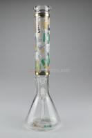 China 14mm Female Joint Diamond Glass Beaker Bong 16 Inch High Borosilicate Water Pipe for sale