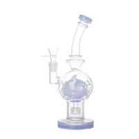 China 10 Inch Swiss Ball Matrix Percolator Glass Dab Rig for Dry Herb 14mm Female Joint for sale