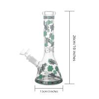 China 10 Inch Glow in Dark Honeybee Glass Beaker Bong 14mm Female Joint 4mm Thickness for sale