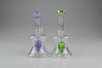 China 7.9 Inch Clear Hookah Tobacco Pipe Borosilicate Glass Rig Unique Design for sale