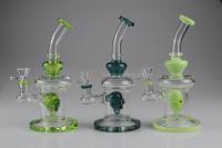 China 7.9 Inch Clear Hookah Tobacco Pipe Borosilicate Glass Rig Unique Design for sale