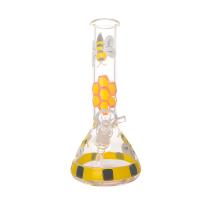 China 8 Inch Glow in Dark Honeybee Glass Beaker Bong 14mm Female Joint Ice Catcher for sale
