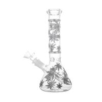 China Creepy Ghost Pattern 19mm Female Glass Beaker Bong 8 Inches for sale