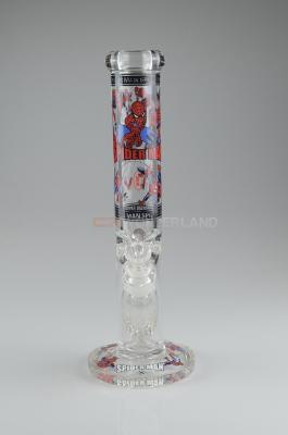 China Spider Man High Borosilicate Glass Water Pipe 14mm Female Joint 13.78 Inch Bong for sale