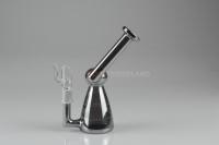 China 6.7 Inch Glass Recycler Bong Black Transparent 14mm Male Joint OEM Logo for sale