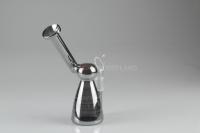 China 6.7 Inch Glass Recycler Bong Black Transparent 14mm Male Joint OEM Logo for sale