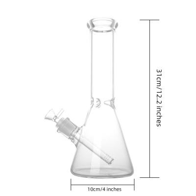 China 7mm Thick 12 Inch Clear Glass Beaker Bong with 18mm Female Joint and Ice Catcher for sale
