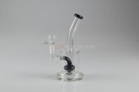 China Heat Resistant Portable Glass Dab Rig 6.7 Inch Mini Bong 14mm Female Joint for sale