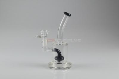 China Heat Resistant Portable Glass Dab Rig 6.7 Inch Mini Bong 14mm Female Joint for sale