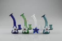 China Conical Flask Glass Dab Rig 4.9inch Height Coloured For Smoking for sale