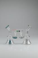 China 6.3 Inch Clear Glass Dab Rig with 14mm Female Joint Ergonomic Bent Mouthpiece for sale