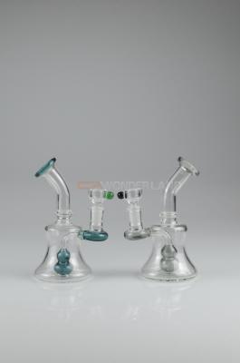 China 6.3 Inch Clear Glass Dab Rig with 14mm Female Joint Ergonomic Bent Mouthpiece for sale
