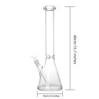 China 15.7 Inch  Seamless Filter Glass Bong Diamond Clear For Herb for sale