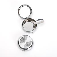 China 45mm Aluminum Alloy Pocket Cigar Ashtray Set with Crystal Lid Keychain for sale