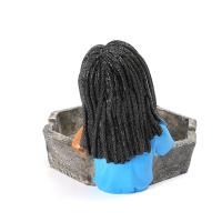 China 10.5cm Resin Human Porcelain Ashtray for Sublimation Cigar Custom Logo for sale