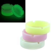 China Silicone Luminous Ashtray 8.3cm Diameter 18 Colors OEM ODM Custom Logo for sale