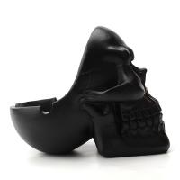 China Customized Skull Shaped Resin Ashtray 140*90*110mm Black White for sale
