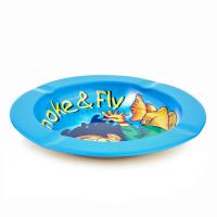China Custom Portable Pocket Tin Ashtray 13.5*0.18cm for Smoking for sale