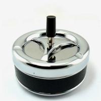 China Light Weight 8cm Diameter Round Zinc Ashtray Multiple Colors With Cover for sale