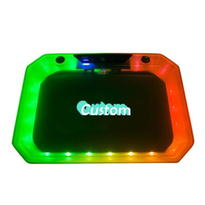 China Customized LED Rolling Tray 27.8x20.8cm Plastic Smoking Tray with USB-C Rechargeable for sale