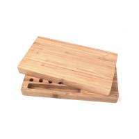 China 130x120mm Bamboo Rolling Tray with Lid Antiskid Multi Purpose Smoking Tray Custom Logo for sale