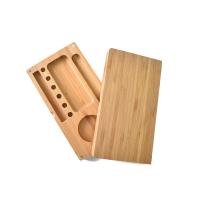 China 130x120mm Bamboo Rolling Tray with Lid Antiskid Multi Purpose Smoking Tray Custom Logo for sale