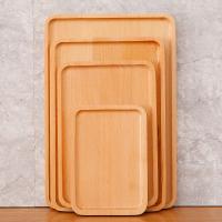 China Bamboo Wooden Serving Tray Large Size 40x30cm for Restaurant Food Display for sale