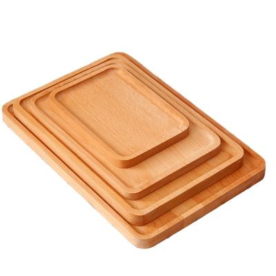 China Bamboo Wooden Serving Tray Large Size 40x30cm for Restaurant Food Display for sale