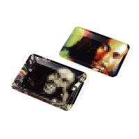China Custom Cartoon Printed Tin Metal Rolling Tray 18x12.5cm Rectangle Serving Tray for Herb Spice for sale