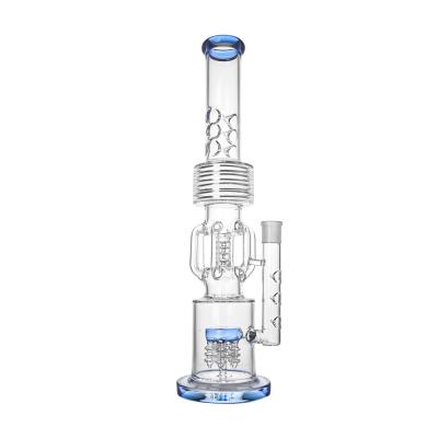 China 19mm Female Straight Tube Bong 19 Inches Diamond Clear for Flower Smoking for sale