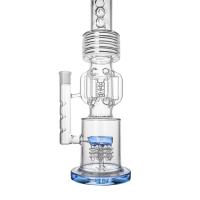 China 19mm Female Straight Tube Bong 19 Inches Diamond Clear for Flower Smoking for sale