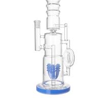 China Three Branch Borosilicate Oil Burner Pipe Straight Nozzle for sale