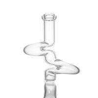 China 18.5 Inch Clear Glass Bong Water Pipe 7mm Thick Straight Tube 18F Joint for sale
