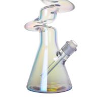 China 16 Inch 3 Colors Glass Bong with Dazzling Light Transmission for Smoking for sale