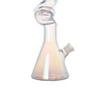China Straight Type Rainbow Glass Bong for sale