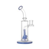 China 4 Parts Glass Bubbler Water Pipe 8 Inches 14F Joint Smoking Bong with Quartz Banger for sale