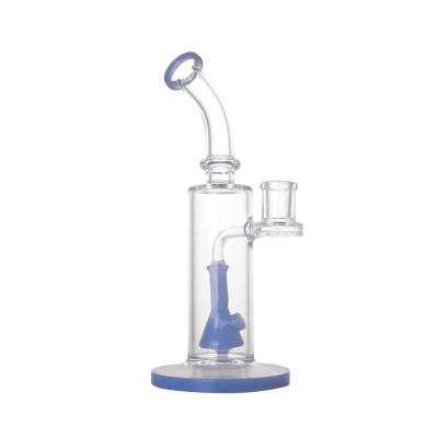 China 4 Parts Glass Bubbler Water Pipe 8 Inches 14F Joint Smoking Bong with Quartz Banger for sale